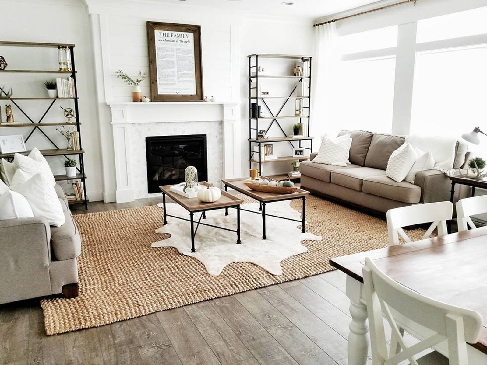 26 Living Room with Cowhide Rugs Ideas
