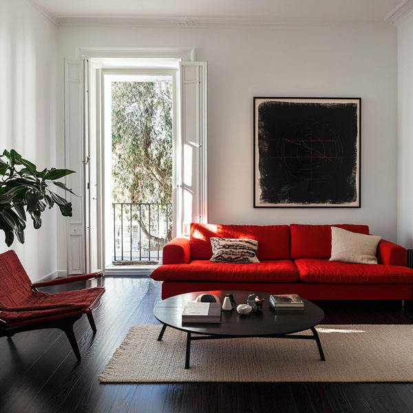 is a red sofa a good idea